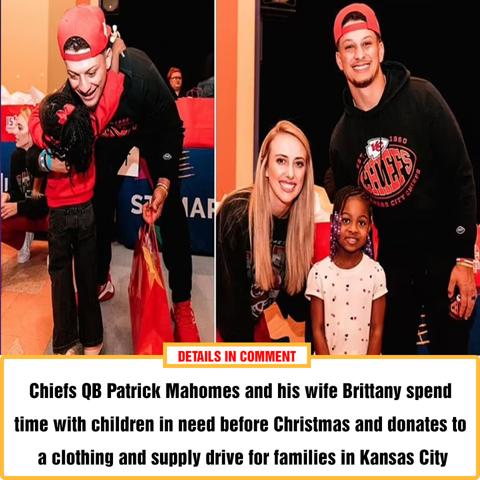 Chiefs QB Patrick Mahomes and his wife Brittany spend time with ...