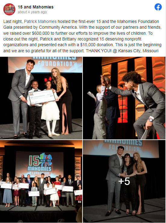 15 and The Mahomies Foundation raises more than $600,000 to improve ...