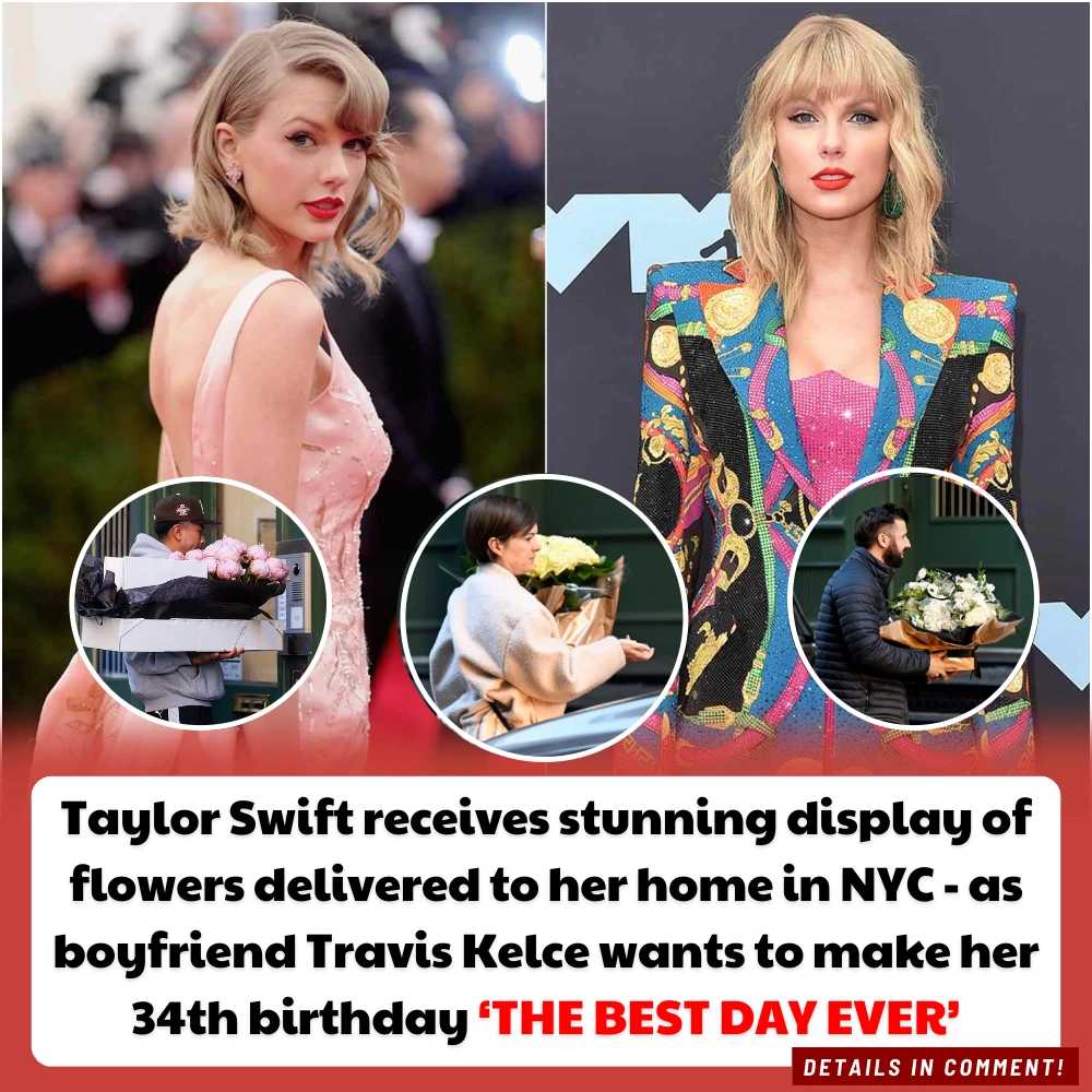 Taylor Swift receives stunning display of flowers delivered to her home ...