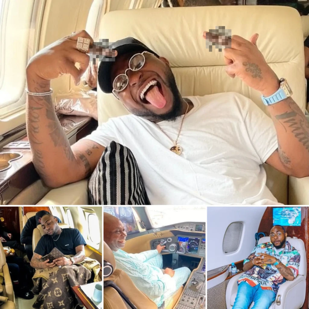 Billionaire Davido wears all the luxury brands on a private jet piloted ...