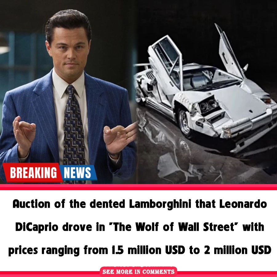 Auction of the dented Lamborghini that Leonardo DiCaprio drove in “The ...