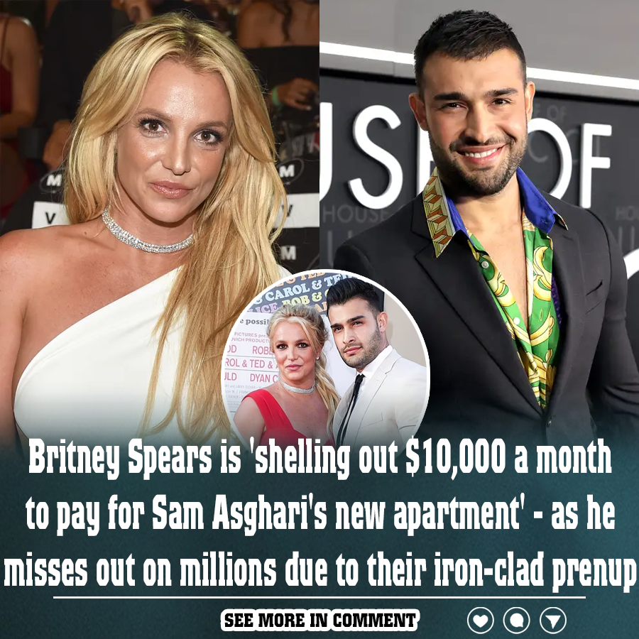 Britney Spears is 'shelling out $10,000 a month to pay for Sam Asghari ...