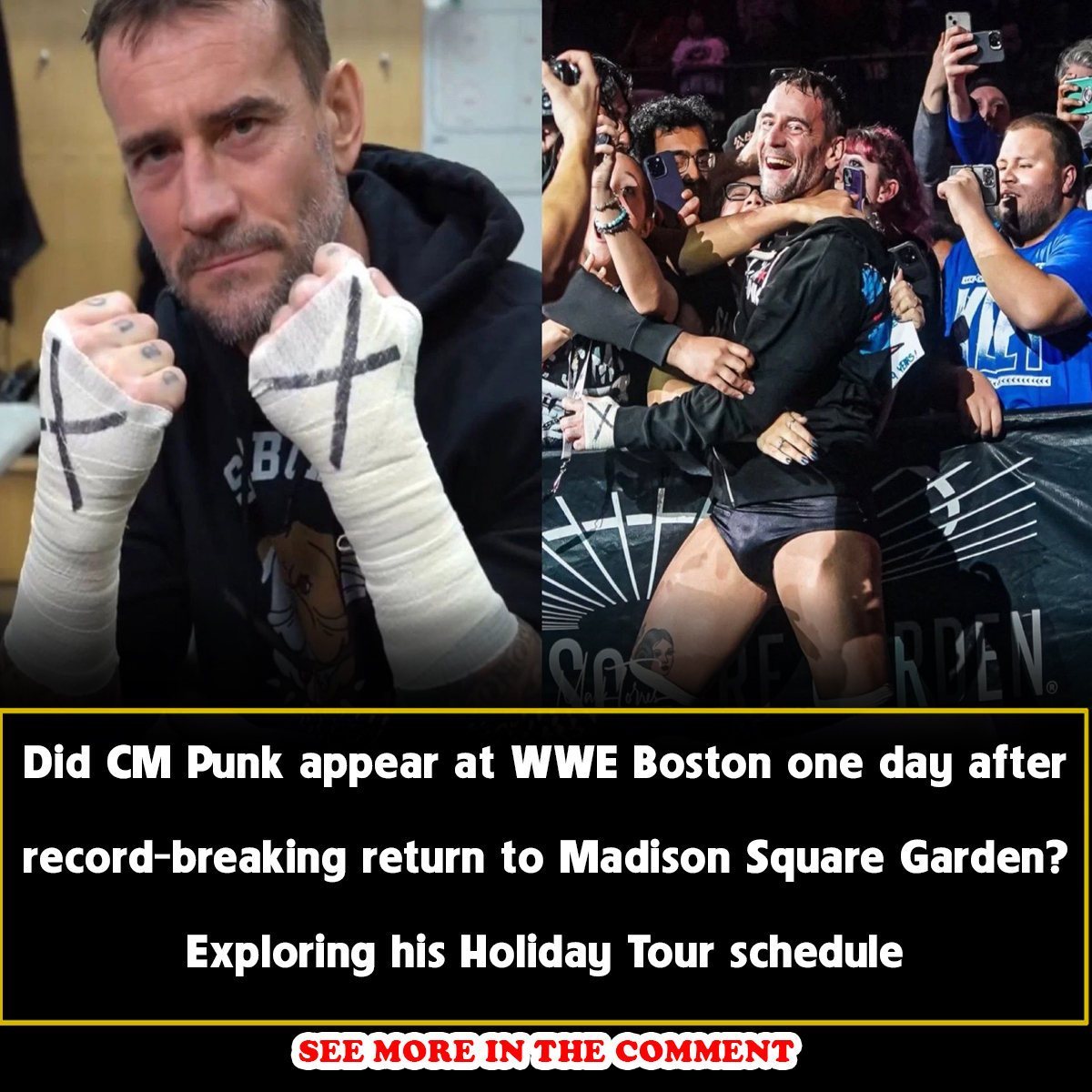 Did CM Punk appear at WWE Boston one day after record-breaking return ...