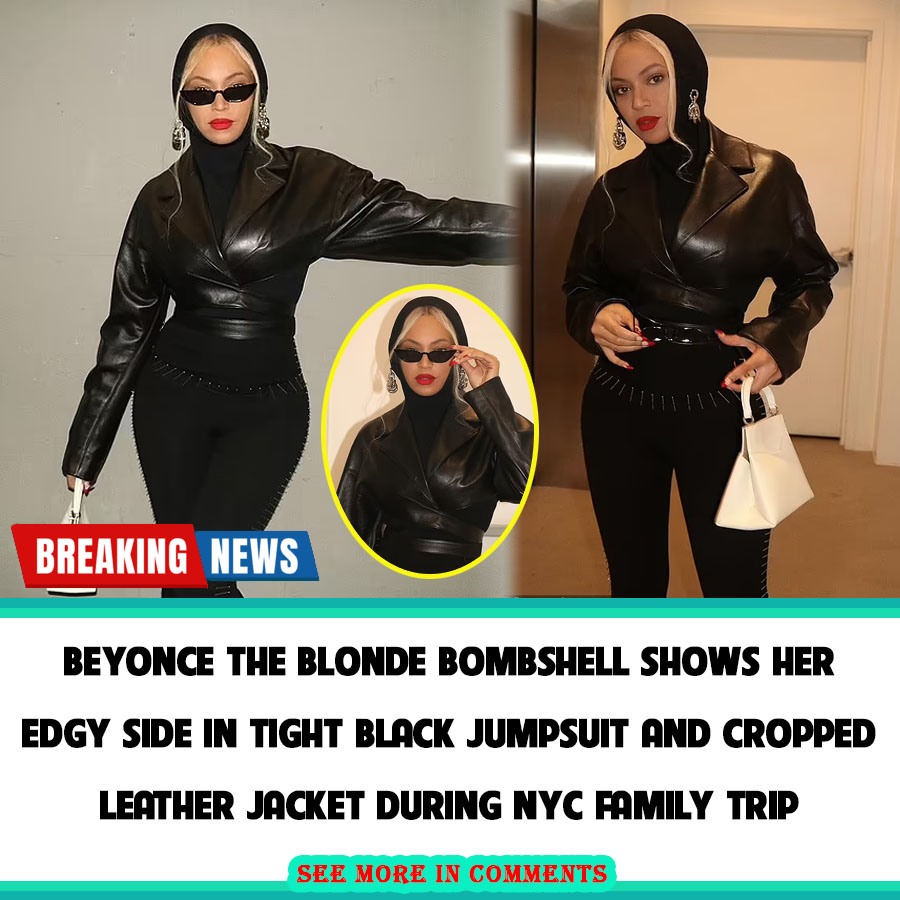 Beyonce the blonde bombshell shows her edgy side in tight black ...