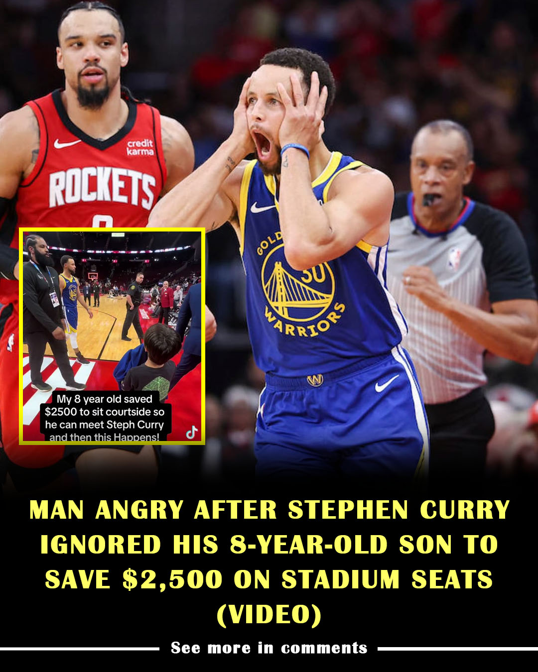 Man angry after Stephen Curry ignored his 8-year-old son to save $2,500 ...