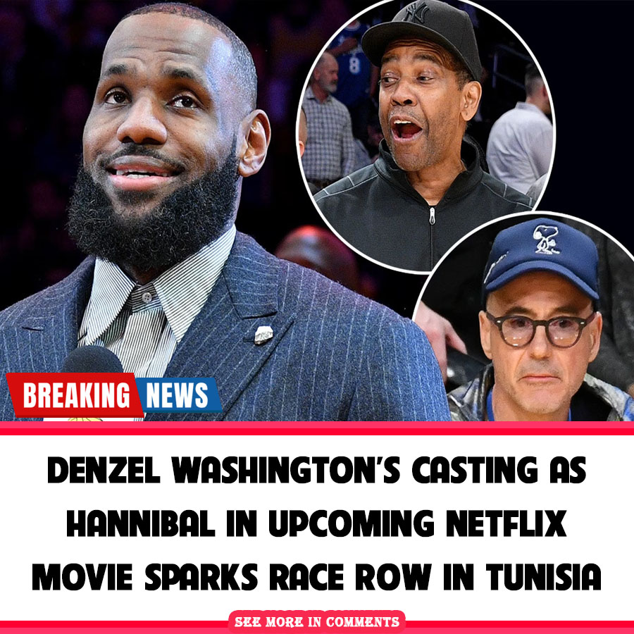 Robert Downey Jr. and Denzel Washington cheer on LeBron James as he's ...