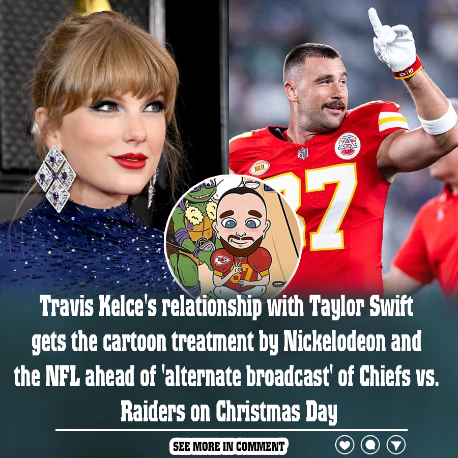 Travis Kelce's relationship with Taylor Swift gets the cartoon ...