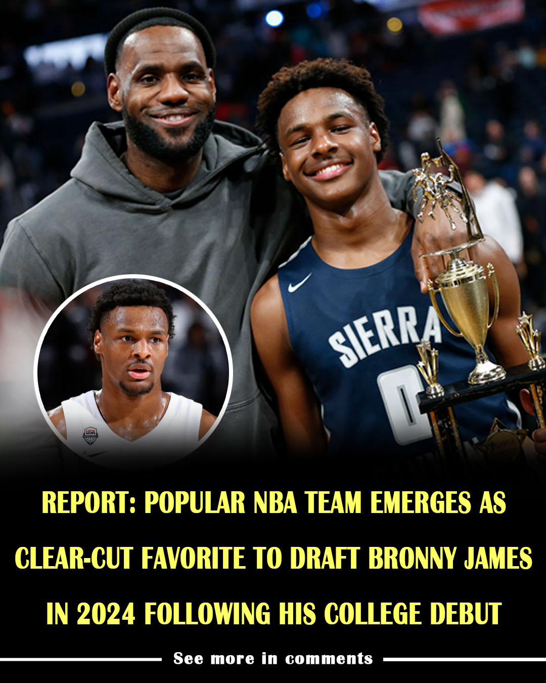 REPORT: Popular NBA Team Emerges As Clear-Cut Favorite To Draft Bronny ...