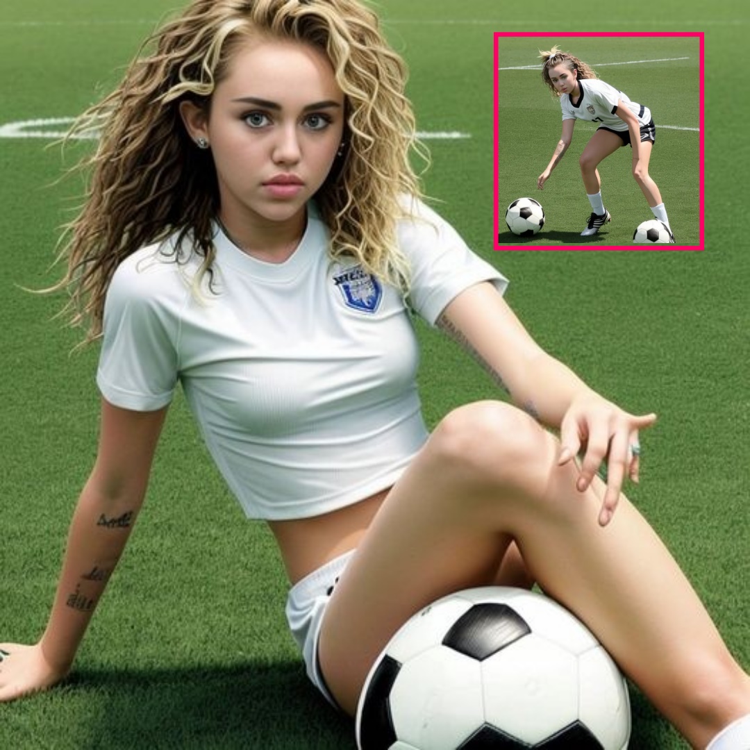Miley Cyrus’s Athletic Charisma: A Spirited Game of Soccer on the Grass Field - News