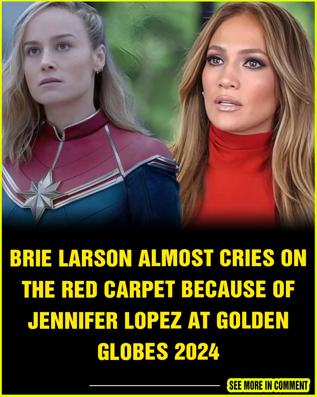 Brie Larson Almost Cries on the Red Carpet Because of Jennifer Lopez at ...