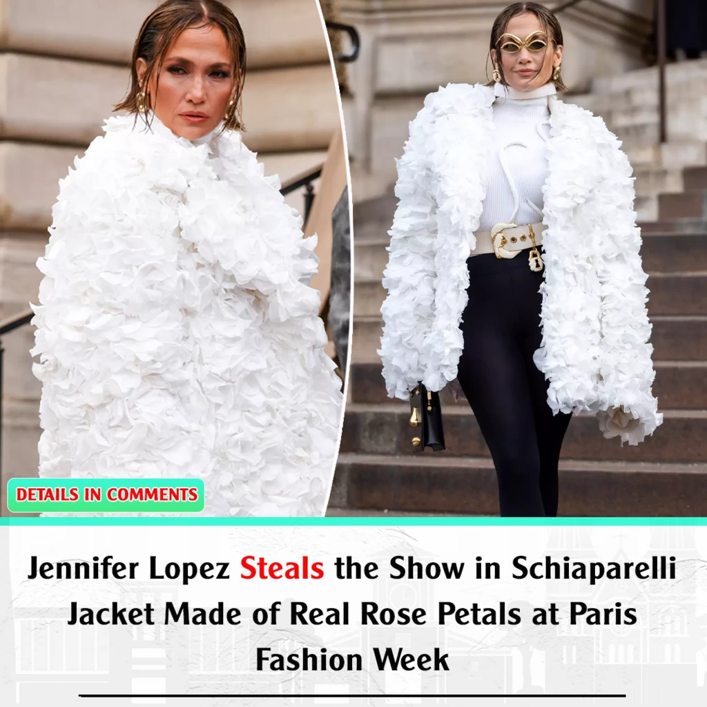 Jennifer Lopez Steals the Show in Schiaparelli Jacket Made of Real Rose ...