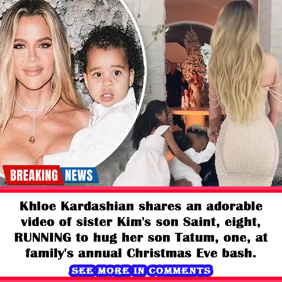 Khloe Kardashian shares an adorable video of sister Kim's son Saint, eight, RUNNING to hug her ...