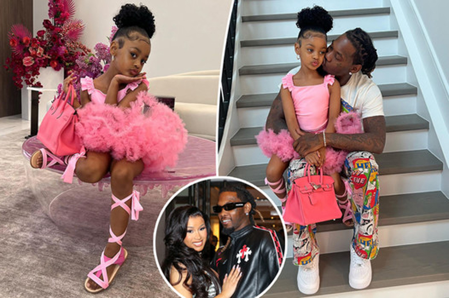 Cardi B and Offset’s daughter Kulture showcase $25K pink Hermès Birkin ...