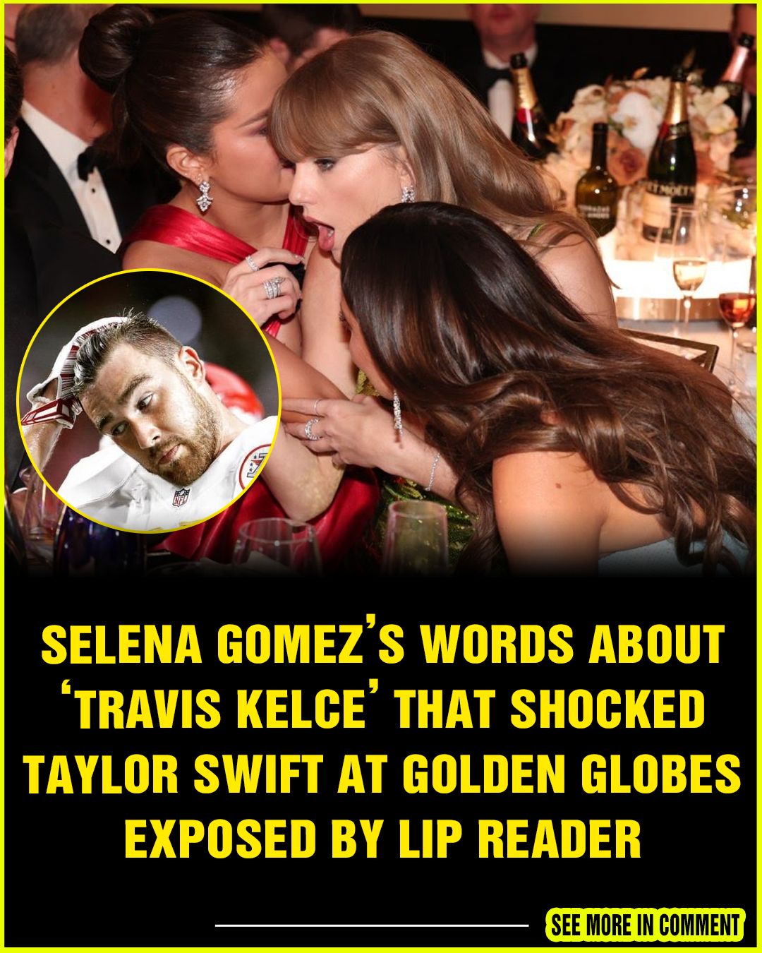 Selena Gomez’s words About ‘Travis Kelce’ that shocked Taylor Swift at Golden Globes exposed by ...