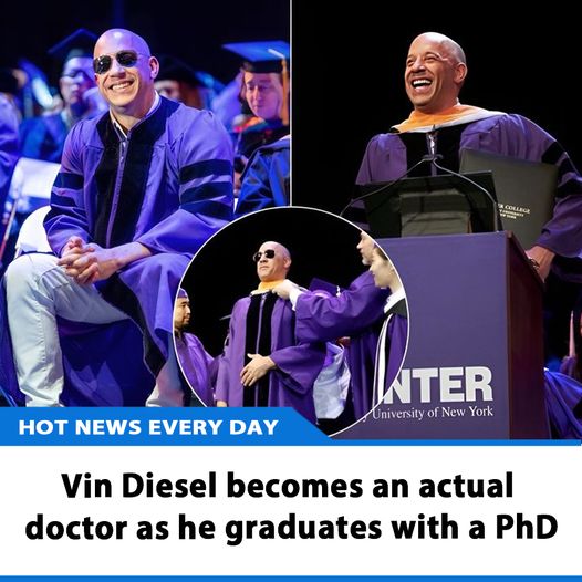 Vin Diesel becomes an actual doctor as he graduates with a PhD - News