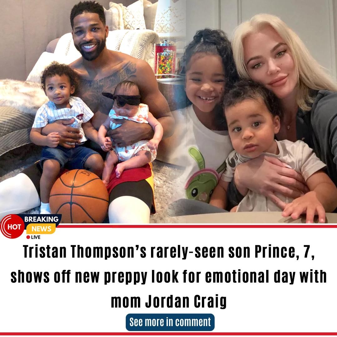 The full face of Tristan Thompson's rarely seen 7-year-old son, Prince ...