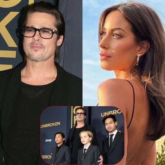 Ines de Ramon silently stands by Brad Pitt as he works on repairing his ...