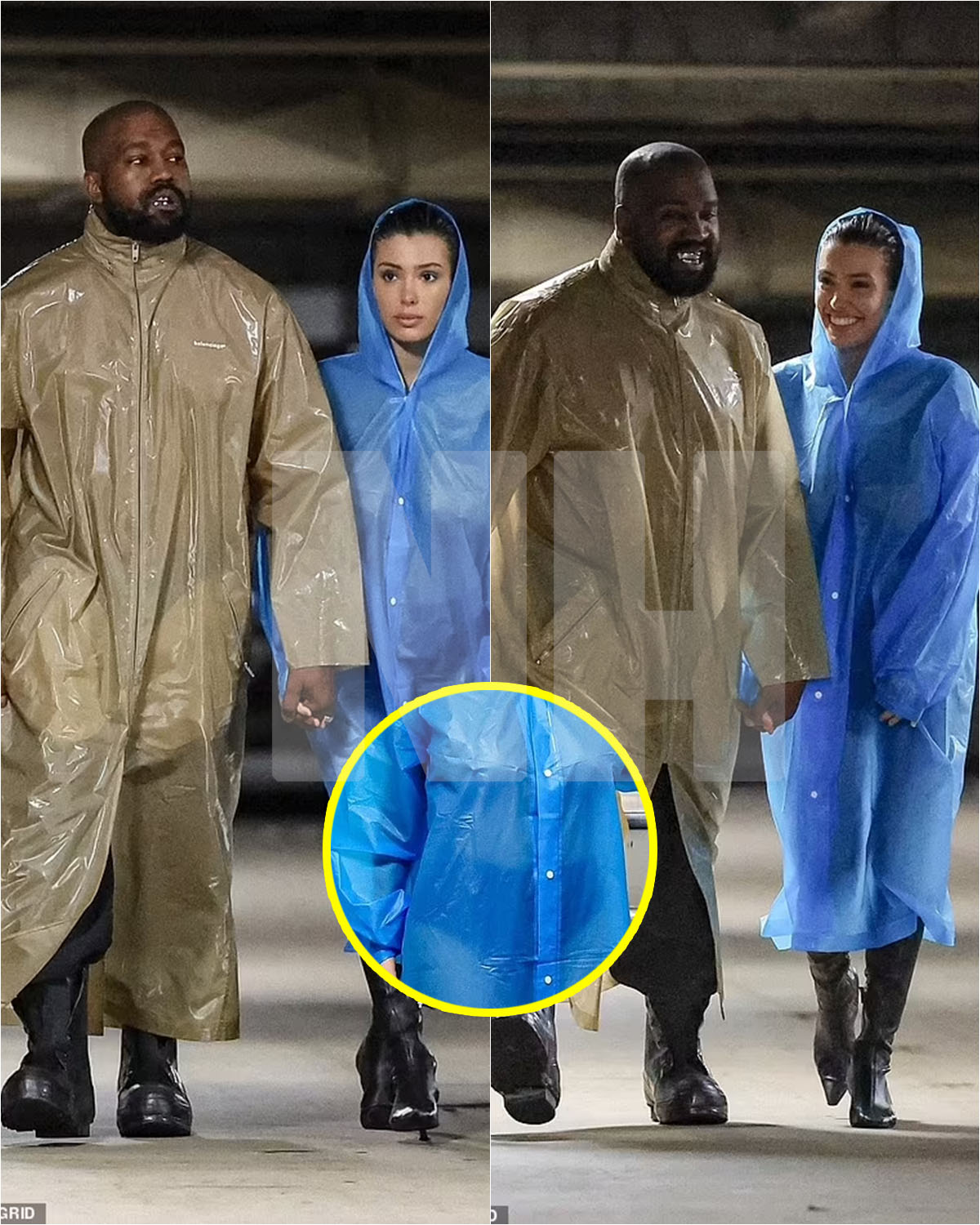 Kanye West flashes his titanium teeth while wife Bianca Censori appears ...