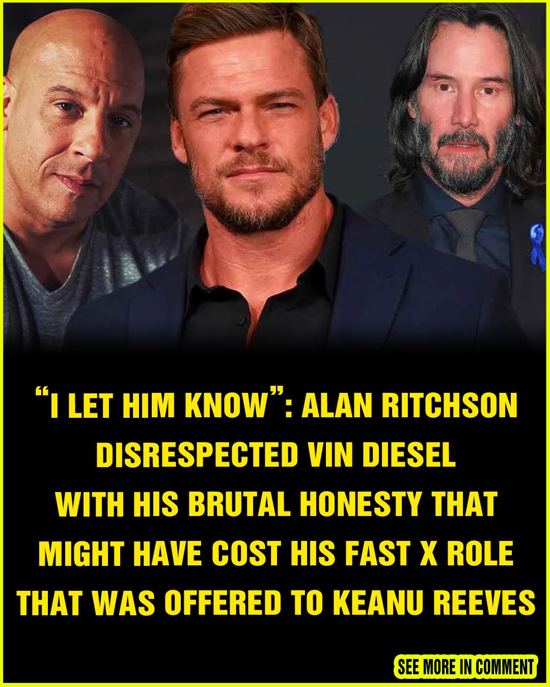 “I let him know”: Alan Ritchson Disrespected Vin Diesel With His Brutal ...