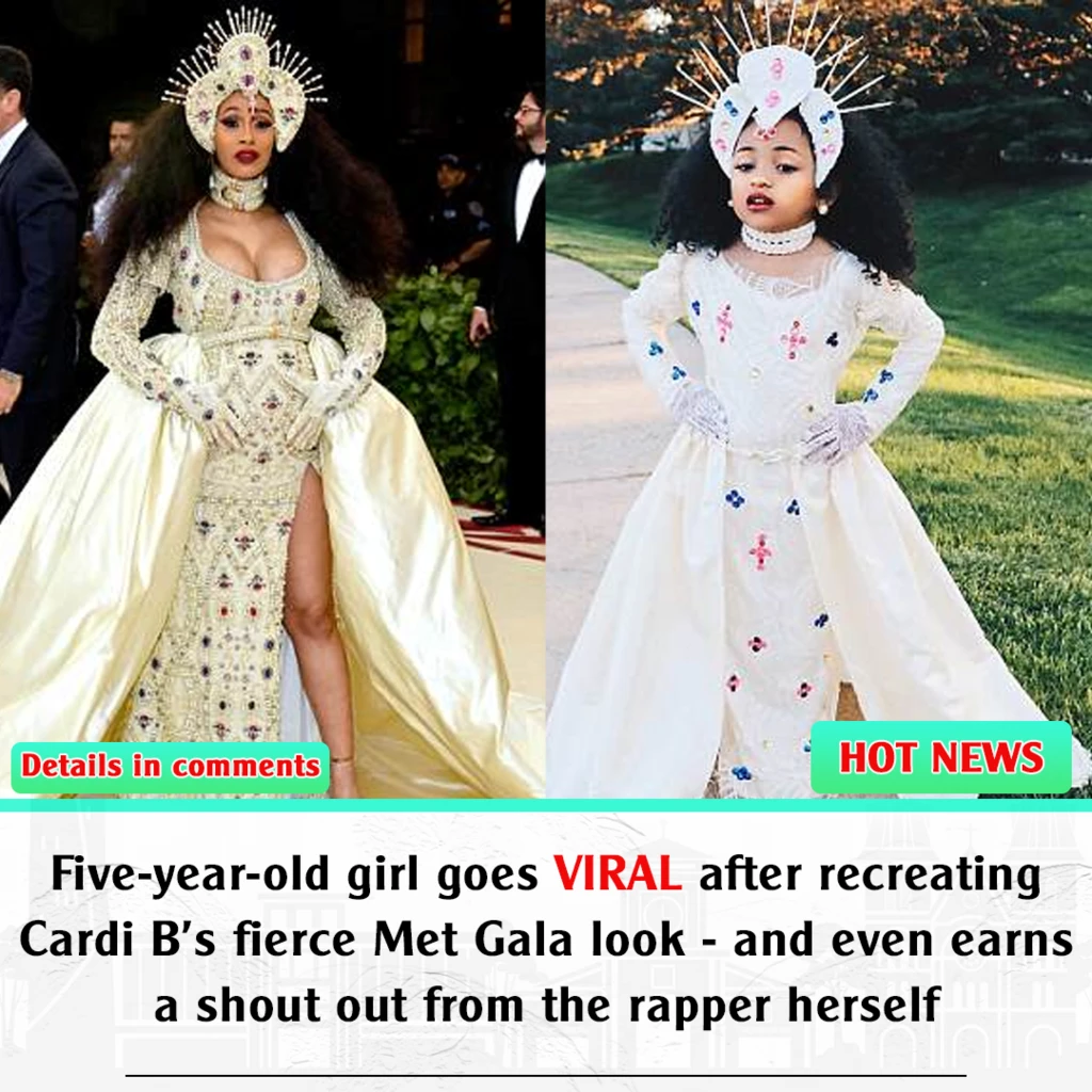 Five-year-old girl goes viral after recreating Cardi B's fierce Met ...