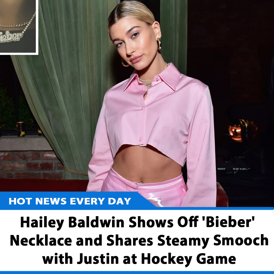 Hailey Baldwin Shows Off 'Bieber' Necklace and Shares Steamy Smooch ...