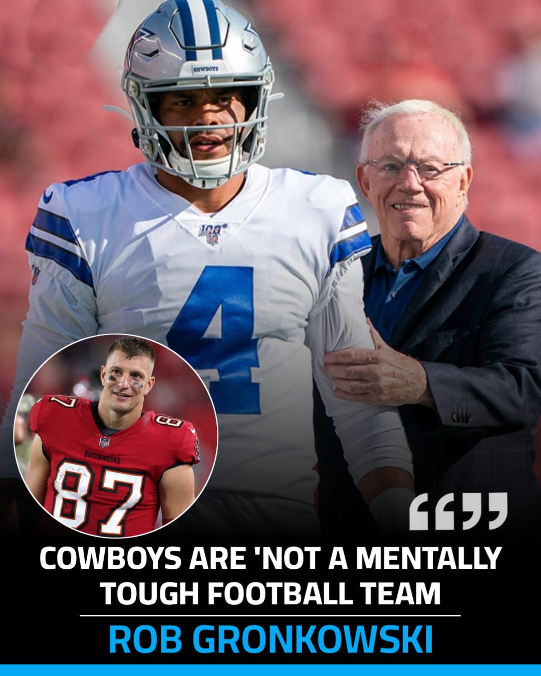 Rob Gronkowski claims Cowboys are ‘not a mentally tough football team ...