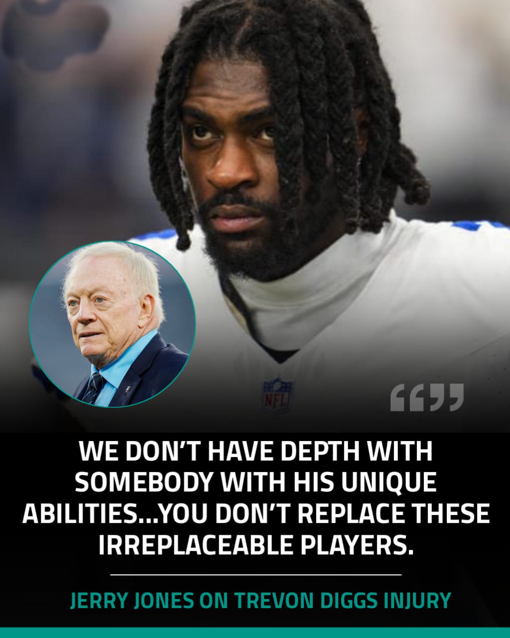 Jerry Jones emphasizes the ‘irreplaceable’ nature of Trevon Diggs’ loss ...