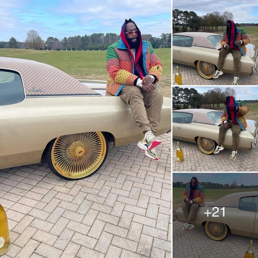 The car with gold-plated wheels was shown by Rick Ross in a new set of ...