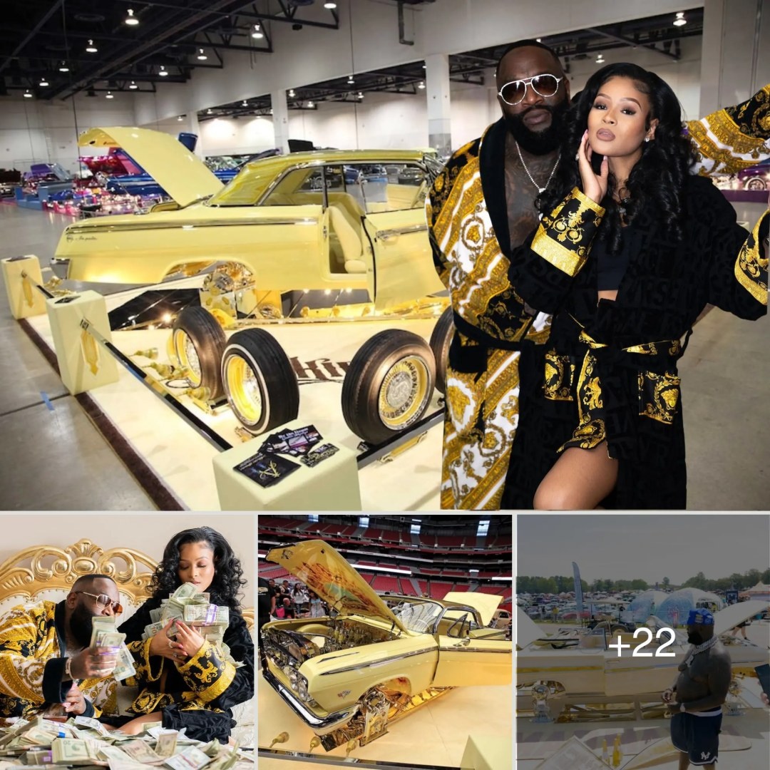 Rick Ross gave his wife a classic 1962 Chevy Impala with a gold-plated ...