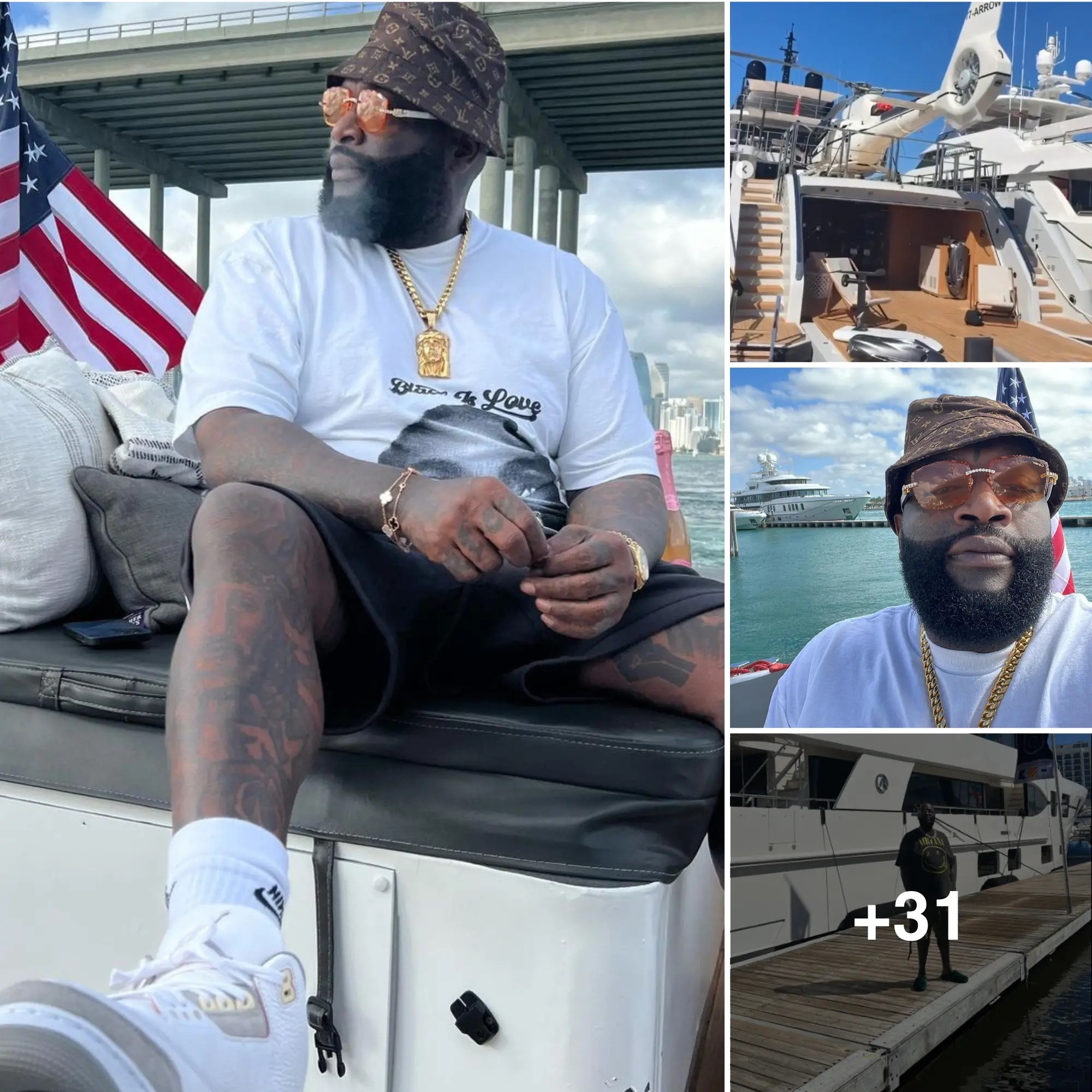 Billionaire Rick Ross shows off his wealth by owning a super yacht with ...