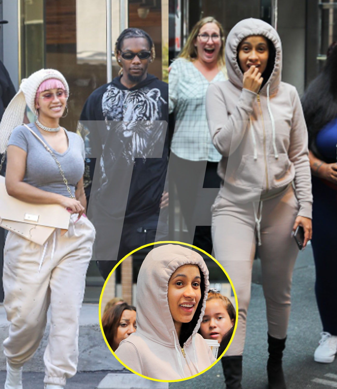Cardi B dressed simply, took her best friend to New York without Offset ...