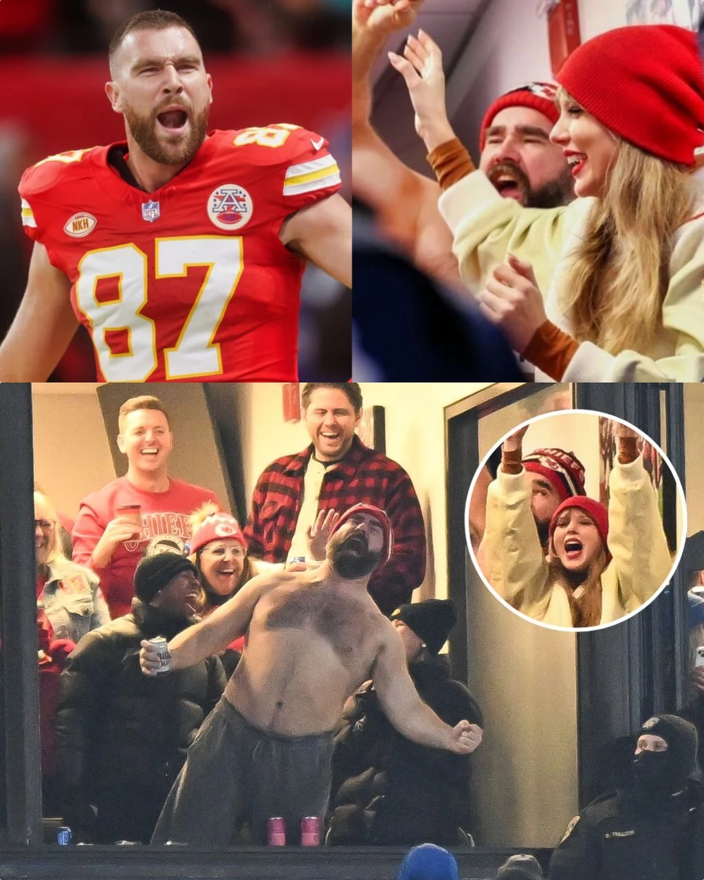 Travis Kelce Had Priceless Reaction To Finding Out His Brother Jason Was Shirtless & Going Wild ...