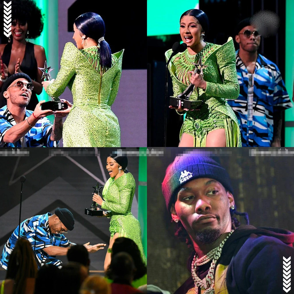 A male rapper gave Cardi B the Album of the Year in a proposal pose and ...