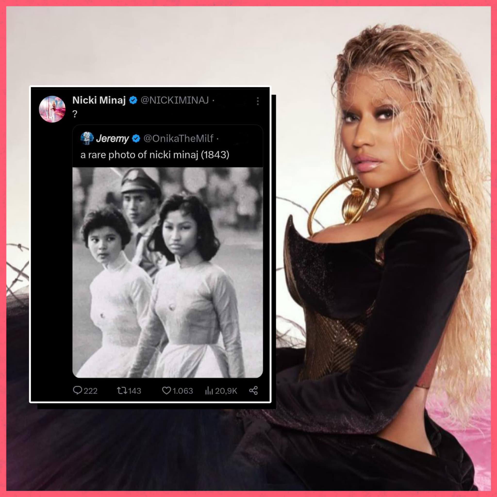 (X) (Watch) A rare photo of nicki minaj (1843) and the truth s h o c k s everyone - News