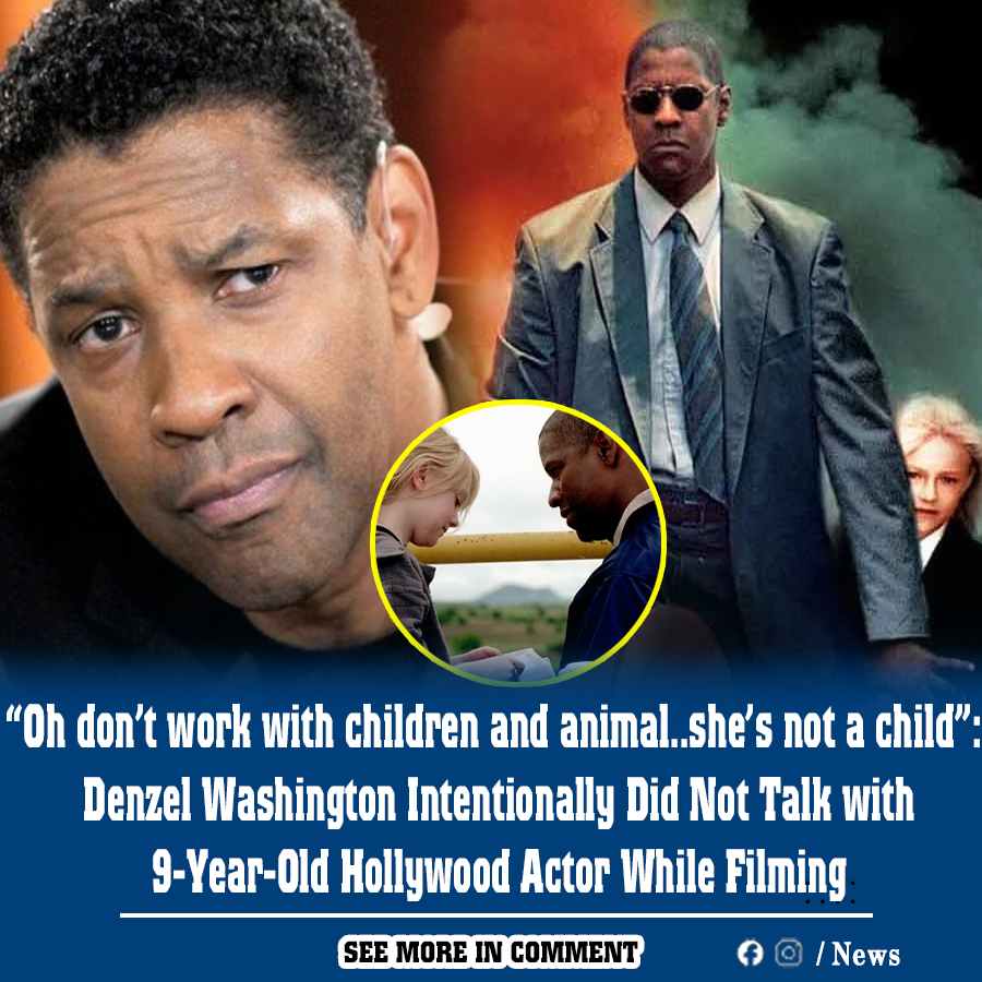 “Oh don’t work with children and animal..she’s not a child”: Denzel ...