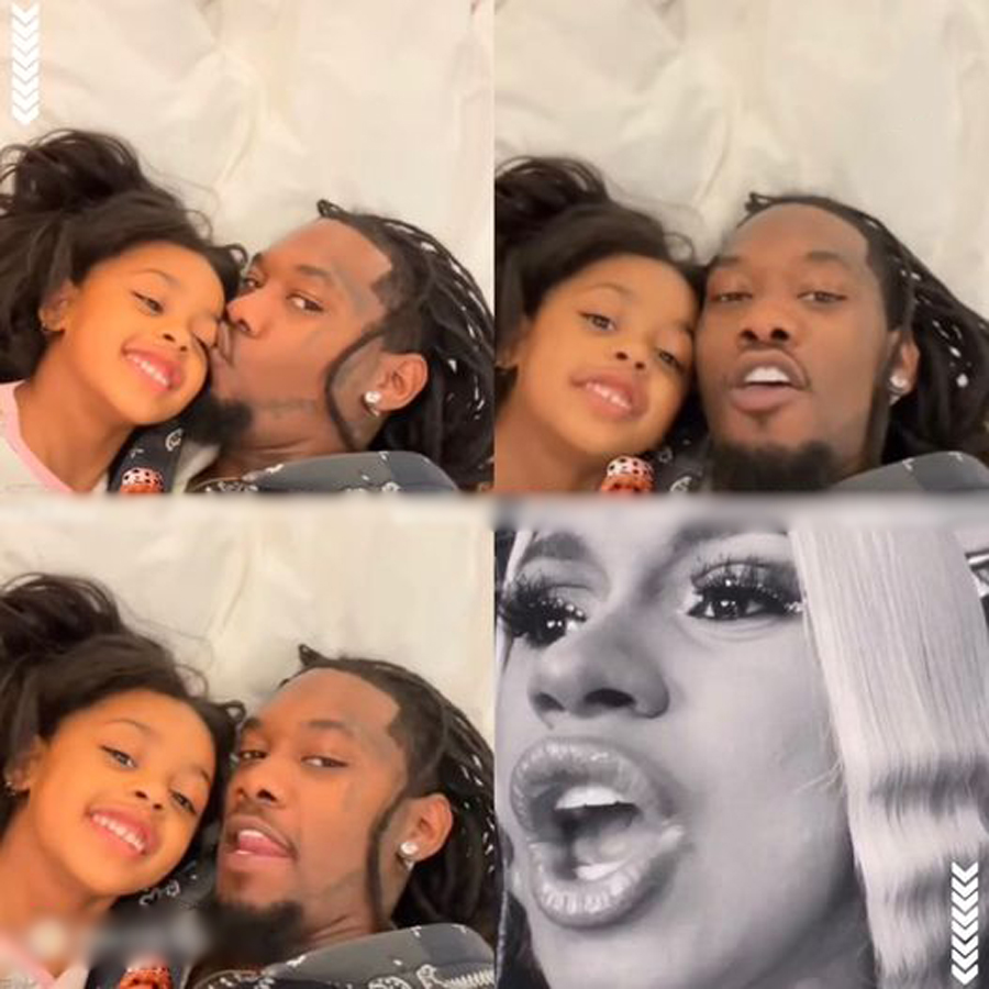 Offset and Kulture cuddled each other, ignoring Cardi B’s super-funny ...