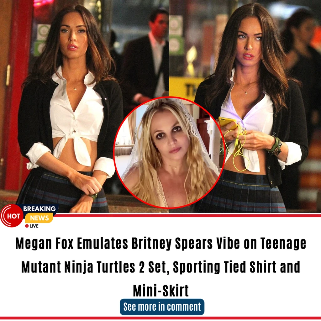 Megan Fox Emulates Britney Spears Vibe on Teenage Mutant Ninja Turtles ...