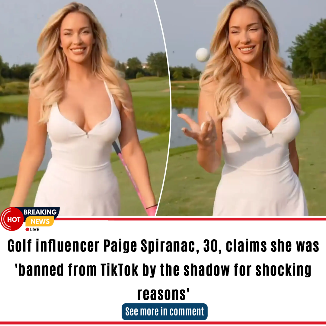 Golf influencer Paige Spiranac, 30, claims she was 'banned from TikTok by the shadow for ...
