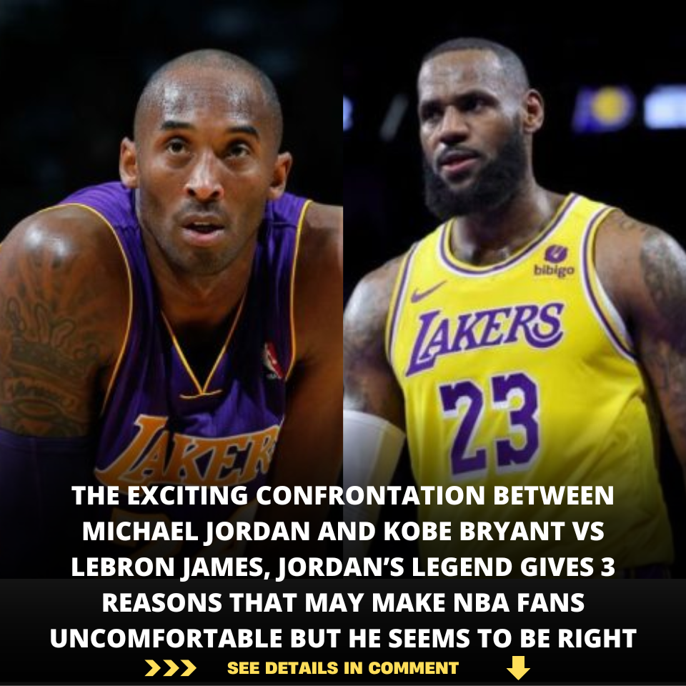 The exciting confrontation between Michael Jordan and Kobe Bryant vs ...