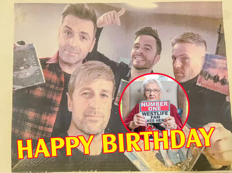 UK's oldest Westlife fan gets a special gift from band member on her ...