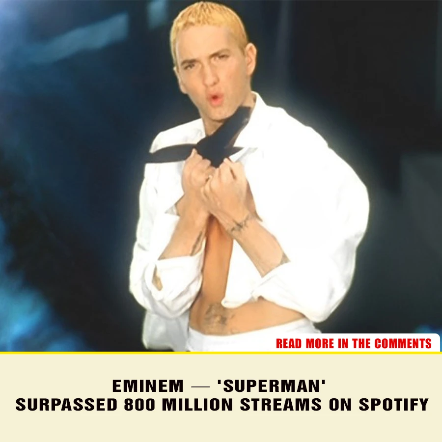 Eminem — 'Superman' Surpassed 800 Million Streams on Spotify - News