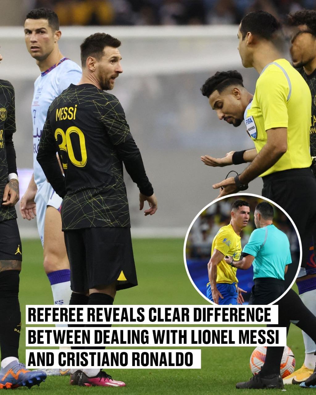 Referee reveals the differences between dealing with Lionel Messi and ...