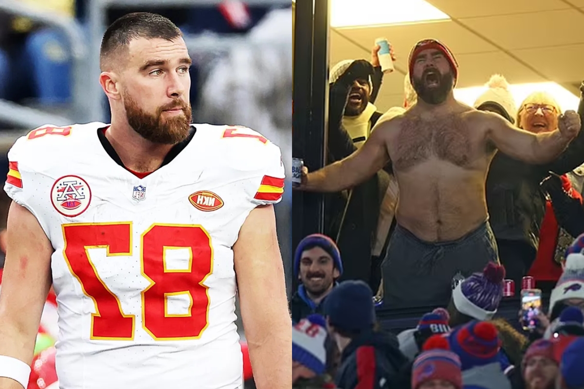 Travis Kelce REVEALS why his brother Jason is unlikely to recreate his shirtless celebration in ...