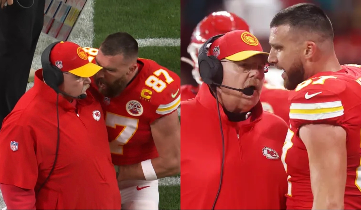 Watch: Travis Kelce Shoves Andy Reid While Furiously Yelling At Him After Getting Taken Out For ...