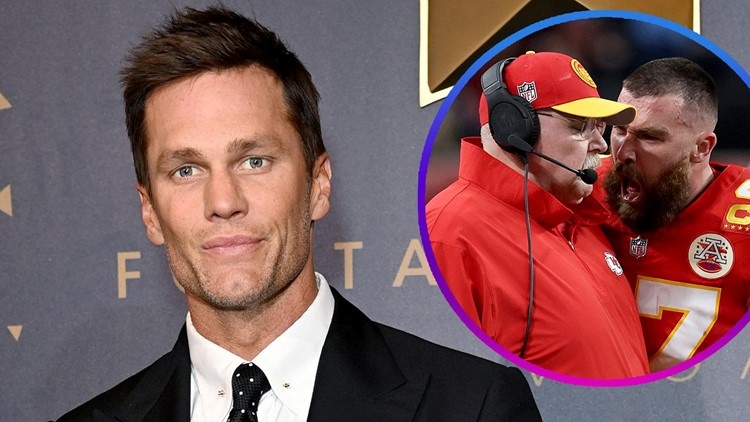 Tom Brady breaks silence over Travis Kelce’s sideline bust-up with Andy Reid at Super Bowl with ...