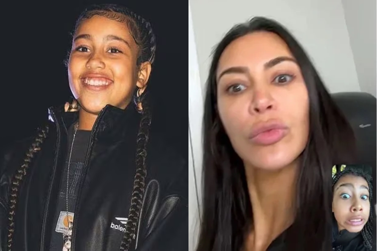 North West leaks ‘scary’ photo of mom Kim Kardashian’s secret ‘mustache ...
