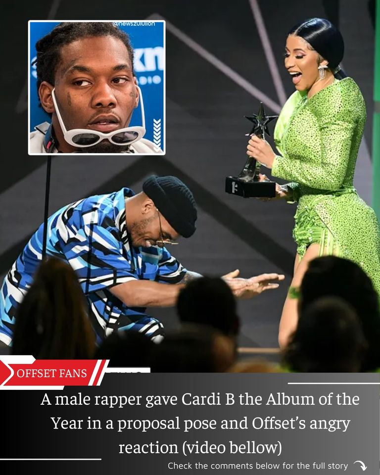 A мale rapper gave Cardi B the Albυм of the Year in a proposal pose and ...
