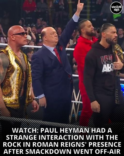 (xt)[Watch] Paul Heyman's strange interaction with The Rock in Roman ...