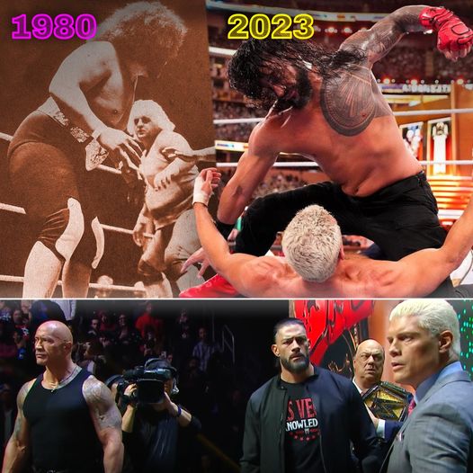 (xt) 43 years ago, Sika (Roman's father) and Dusty Rhodes (Cody's ...