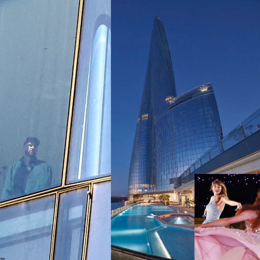 Travis Kelce seen admiring view from Taylor Swift’s $25K-per-night ...